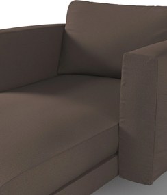 Potah na IKEA Norsborg šezlong s loketními opěrkami barva hnědá látka pletený vzor
