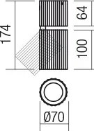 Redo group Redo Delphi, černé stropní nastavitelné svítidlo, 1x7W GU10, ø7cm, výška 17,4cm