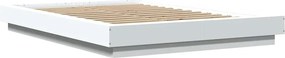 Rám postele s LED osvětlením bílý 140 x 200 cm kompozitní dřevo 3281098