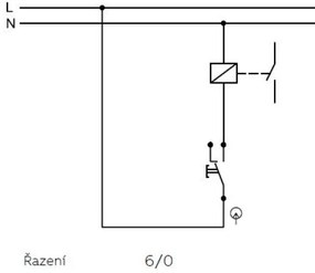 ABB Variant+ tlačítko č.6/0 IP54 bílá 3558N-C86510 B