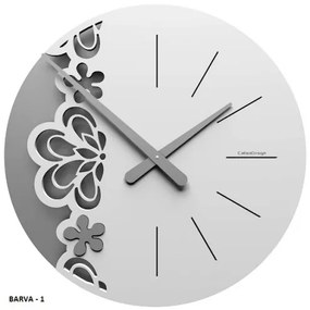 Designové hodiny 56-10-2 CalleaDesign Merletto Big 45cm (více barevných variant) Barva bílá-1 - RAL9003