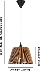 Černo-béžové závěsné svítidlo ø 30 cm Cone – Opviq lights