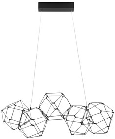 LED lustr Nebula 84 černé