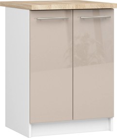 Kuchyňská skříňka Olivia S60 2D bílá/cappuccino lesk