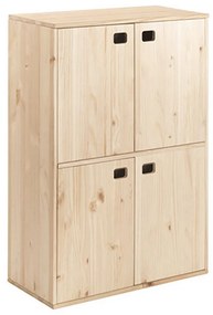 Astigarraga Skříňka Dinamic4 4 dveře Přírodní Dřevo Borovice 105,4 x 70,8 x 33 cm