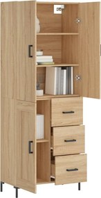 Skříň highboard dub sonoma 69,5 x 34 x 180 cm kompozitní dřevo 3196014