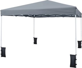 Costway Výsuvný altán výškově nastavitelný Skládací s – 290 × 290 cm