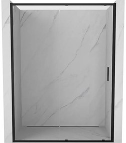 Mexen Exo sprchové dveře posuvné 130 cm, transparentní, černé - 8151-130-000-70-00