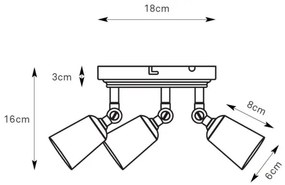Markslöjd 108981 - Bodové svítidlo TINY 3xGU10/7W/230V lesklý chrom