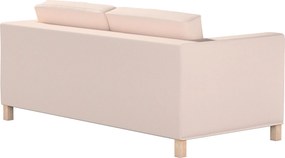 Potah na pohovku IKEA  Karlanda rozkládací, krátký barva růžová látka pletený vzor