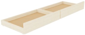 Benlemi Dvojitý úložný šuplík STORAGE pod postel na kolečkách Zvolte barvu: Bílá, Zvolte rozměr: 55x190 cm (pod postel o délce 200 cm)