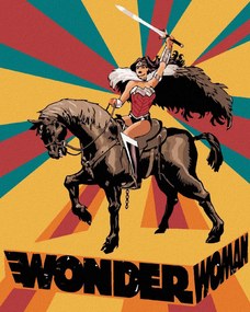 Zuty - wonder woman na koni plakát, 40×50 cm, bez rámu a bez vypnutí plátna