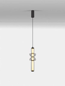 Šedé skleněné LED stmívatelné závěsné svítidlo ø 12 cm Ulon – Nova Luce