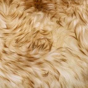 Koberec Lalley z ovčí kůže - 60x90 cm | hnědý žíhaný