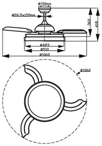 Philips - LED Stropní ventilátor BLISS LED/35W/230V 5500/4000/2700K bílá + DO