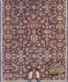 Hanse Home, Kusový koberec Asmar 104004 Bordeaux/Red, 80x150, červená, chodba / předsíň