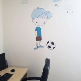 Dětské samolepky na zeď - INSPIO Chlapeček s míčem