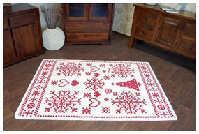 Kusový koberec Vánoce krémový 100x170cm