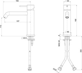 Sapho Ultramix umyvadlová baterie stojánková střední bez výpusti chrom UT004