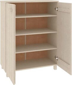 Botník HAMAR medově hnědý 85 x 40 x 108 cm masivní borovice 340516