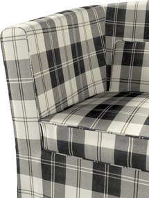 Potah na křeslo IKEA Ektorp Tullsta barva černá látka pletený vzor, vzorované