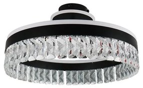 LED Stmívatelný přisazený lustr LED/75W/230V 3000-6500K černá + dálkové ovládání