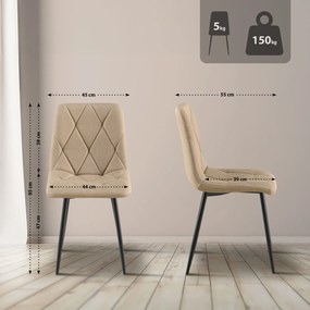Jídelní židle Clairton látka – taupe