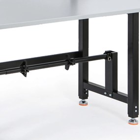 Výškově stavitelný balicí stůl PROFI, 1400 × 800 × 790–940 mm s nástavbou a držákem role