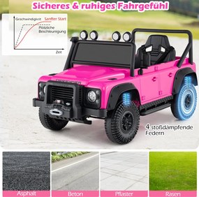 Costway Dětské elektrické vozidlo Land Rover Defender Electric Car s rodičovským