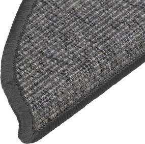 Schodové rohože 15 ks 56 x 17 x 3 cm béžovo-šedé, půlkulaté 326894