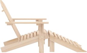 Zahradní židle Adirondack s podnožkou masivní jedlové dřevo 315862