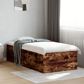 Rám postele kouřový dub 90 x 190 cm kompozitní dřevo 3280976
