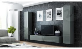 Obývací stěna Zigo IV, Barva: černý / wotan