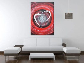 Gario Ručně malovaný obraz Postavy v červeném kruhu Rozměry: 70 x 100 cm
