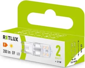 RETLUX RLL 468 LED mini žárovka G9 2W / 200 lm / 3000K