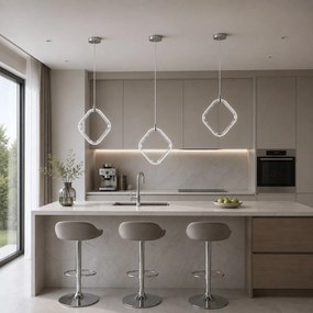 Toolight Rea, Závěsné stropní LED svítidlo LHJ127-W Chrom, OSW-03282