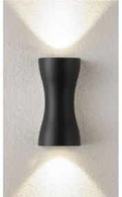 Prémiové bodové LED venkovní nástěnné svítidlo Dena, černé, teplé světlo 12W