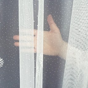 Žakárová jemná záclona bílá metráž Ervi 2026104