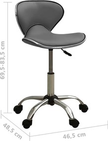 Kosmetická stolička šedá umělá kůže 323678