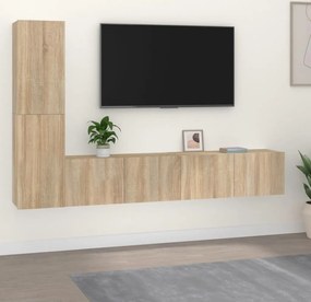 vidaXL 4dílný set TV skříněk kompozitní dřevo [3114314] Barva: Bílá
