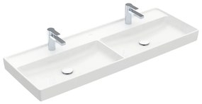 Villeroy & Boch Villeroy &amp; Boch COLLARO - Dvojumyvadlo na skříňku, 1300x470x160 mm, bez přepadu, bílá Alpin CeramicPlus 4A34D1R1