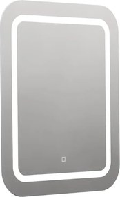 Zaoblené zrcadlo 60x70 cm s LED osvětlením, topná fólie, senzor s nastavitelnou teplotou 2700-6500K, IP44 ZIL6070KTLEDS