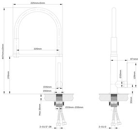 Sapho Sapho, NIMOA stojánková dřezová baterie se sprškou, chrom/gun metal, MA640GM