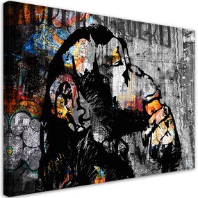 Gario Obraz na plátně Banksy street art opice Rozměry: 60 x 40 cm