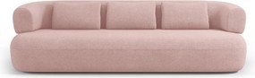 Světle růžová pohovka z textilie bouclé 226 cm Jenny – Micadoni