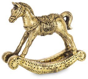 Houpací kůň ve zlaté barvě 159734