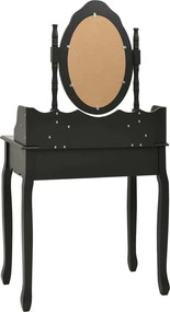 vidaXL Toaletní stolek se stoličkou 75 x 69 x 140 cm pavlovnia [289316] Barva: Bílá