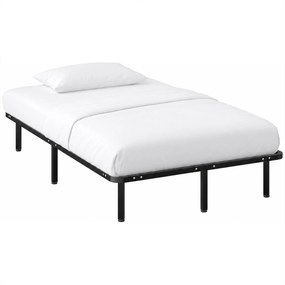 HOMCOM postel 120 × 190 cm s roštem a úložným prostorem, černá