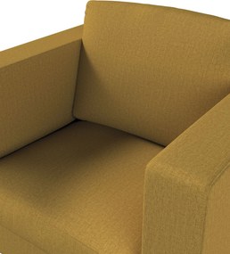Potah na křesko IKEA Karlanda, krátký barva žlutá látka pletený vzor
