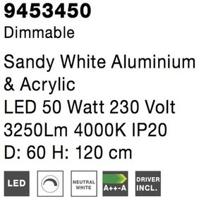 Nova Luce Závěsné LED svítidlo RANDO THIN, 50W, stmívatelné Barva: Hnědá, Teplota světla: 3000K